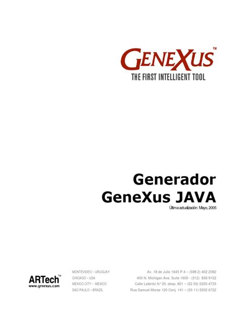 generador genexus java pdf java lenguaje de programación