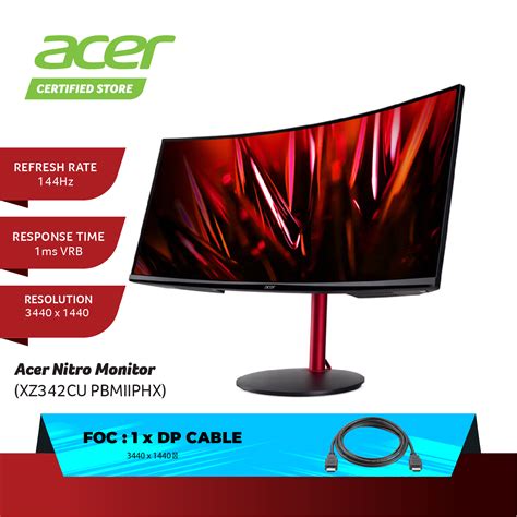 Acer Nitro Gaming Monitor Xz Cu Lazada