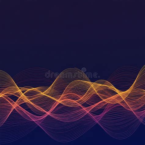 Abstract Waves Of Intertwined Lines In Vibrant Hues Of Yellow Orange And Pink Curve Stock