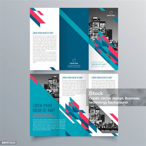 브로셔 디자인 브로셔 템플릿 창조적인 삼중 트렌드 브로셔 3단 브로슈어에 대한 스톡 벡터 아트 및 기타 이미지 3단 브로슈어