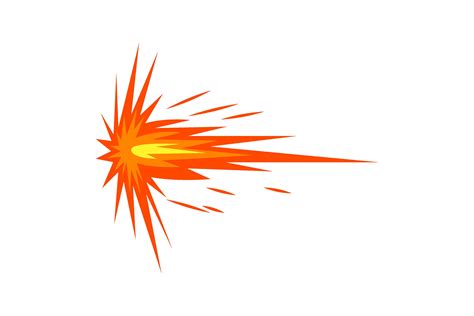 Gunshot Animation Orange Gun Flash Graphic By Pch Vector · Creative