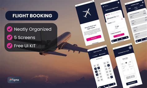 Flight Ticket Booking App Ui Concept Figma