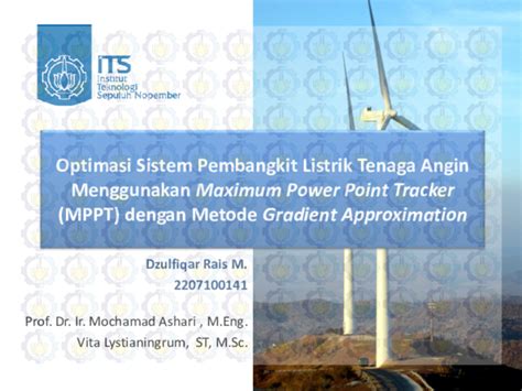 Pdf Optimasi Sistem Pembangkit Listrik Tenaga Angin Menggunakan