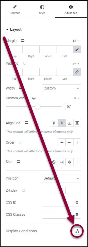 Show And Hide Elements On A Page Display Conditions Elementor