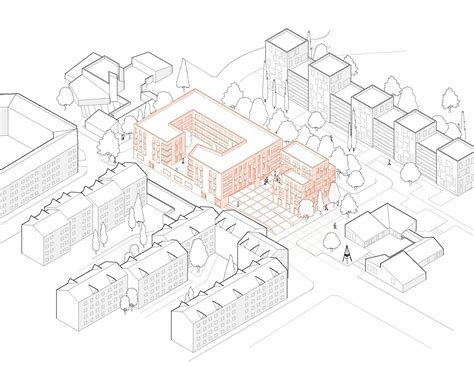 Isometric Architecture Drawing Architektur Diagramme Architektur Collage Planzeichnung