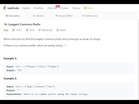 Longest Common Prefix in Tamil|| JAVA Programming Language|| Leet Code || Amazon Interview ...