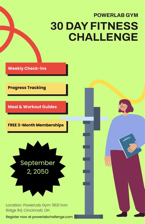 Free Gym Poster Templates Editable And Printable