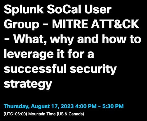 Mitre Splunk Chris Perkins