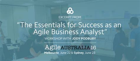 Excerpt From The Essentials For Success As An Agile Business Analyst Workshop L Cprime Elabor
