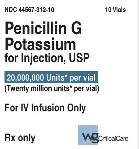 Penicillin G Injection Fda Prescribing Information Side Effects And Uses