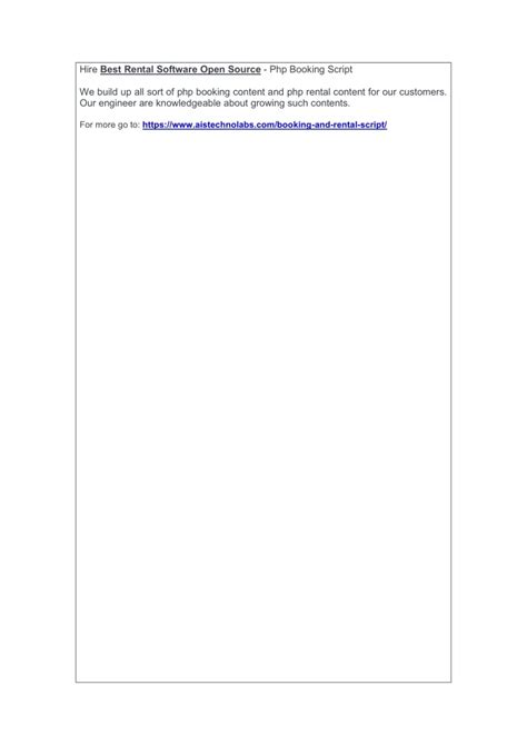 ppt hire best rental software open source php booking script