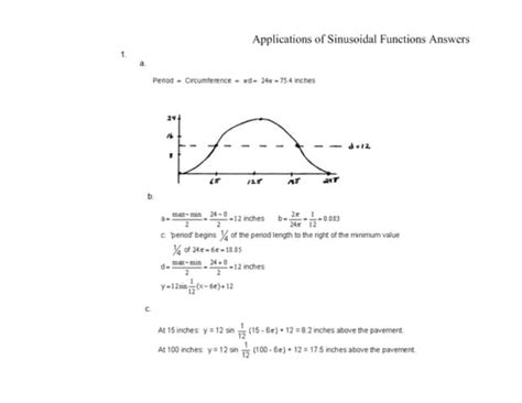 applications of sinusoidal functions assignment answers ppt