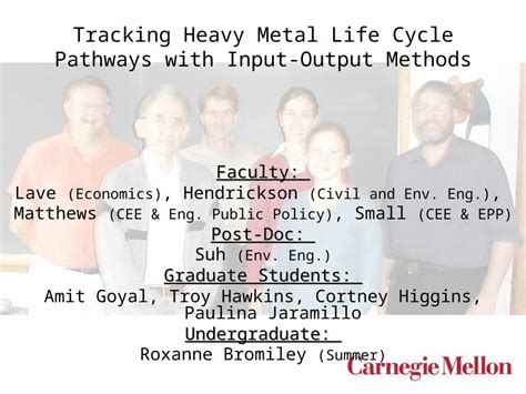 ppt tracking heavy metal life cycle pathways with input output