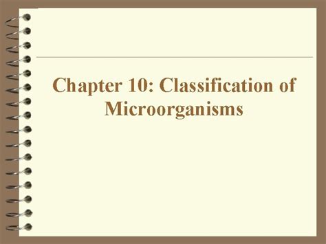 Chapter Classification Of Microorganisms Phylogeny The Study