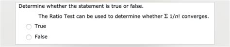 solved determine whether the statement is true or false the