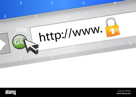 Browser Lock Concept Illustration Design And Cursor Stock Photo Alamy