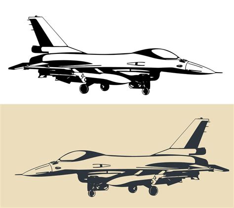 Military Aircraft F 16 Illustrations 46651998 Vector Art At Vecteezy
