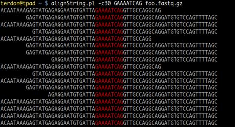 Sequence Alignment How To Align Output Of Grep Coloralways To Qc