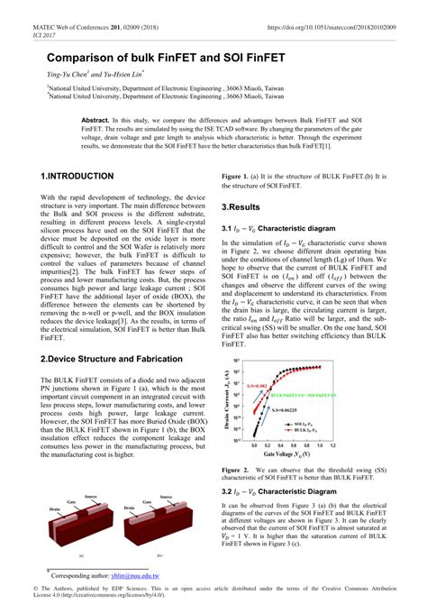 Pdf Comparison Of Bulk Finfet And Soi Finfet