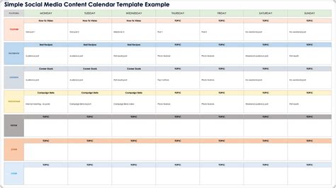 Downloade Content Calendar Template Excel