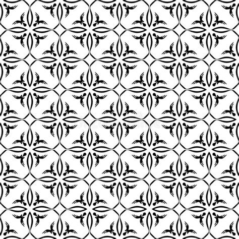 Vector Black Seamless Repeated Pattern On White Background Vector