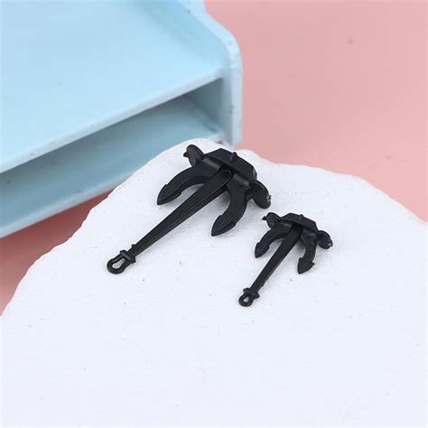 Rc 보트 미니 Abs 플라스틱 이동식 홀 앵커 앵커 로드 Diy 시뮬레이션 해상 선박 모델 해양 부품 1 개 원격 제어