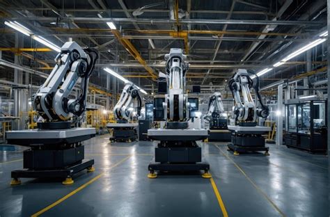 Premium Photo Advanced Robotics Technology On The Production Line