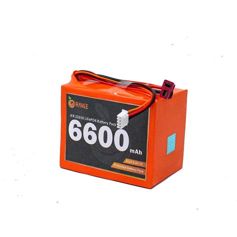 Orange IFR 22650 6600mAh 3C 3s2p LiFePO4 Battery Pack