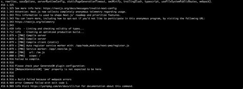 Error After Build Image With Docker WebpackGenerateSW Pwa Property Is Not Expected To Be