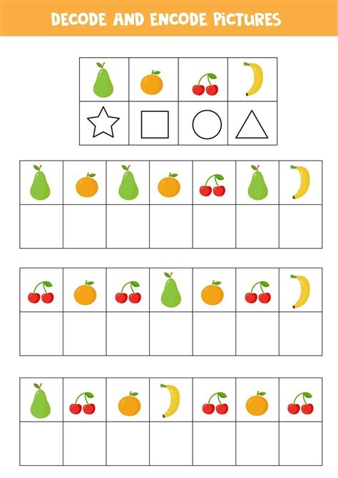 Download Decode And Encode Pictures Write The Symbols Under Pictures