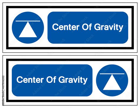 Center Of Gravity Symbol Sign Vector Illustration Isolated On White Background Label Eps10