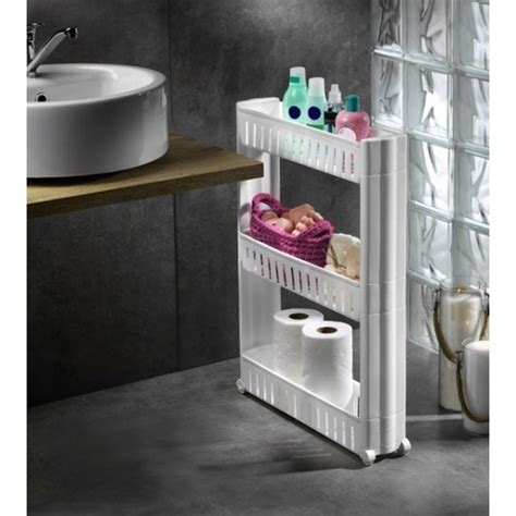 Підлогова полиця етажерка Ал Пластик у ванну кімнату на коліщатках 3 яруси 379 купити онлайн