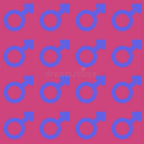 Male Gender Signs Seamless Pattern Stock Vector Illustration Of