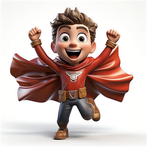 Premium Ai Image 3d Of Young Boy Jumping In The Air Ecstatic