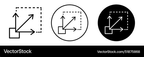 Scalability Icon Outline Flat Royalty Free Vector Image