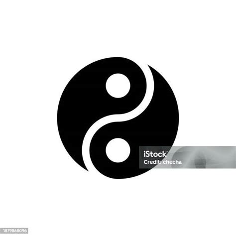 Yin And Yang Icon Yin Yang Symbol Of Buddhism Religion Stock