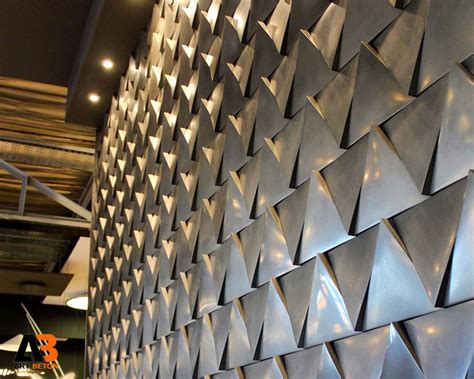 تایل بتنی مثلثی نما استودیو آرت بتن