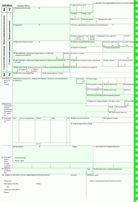 Образец грузовой таможенной декларации ГТД Friedman