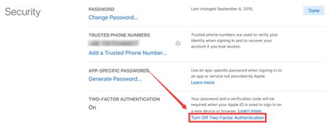 How To Turn Off Two Factor Authentication For Apple ID