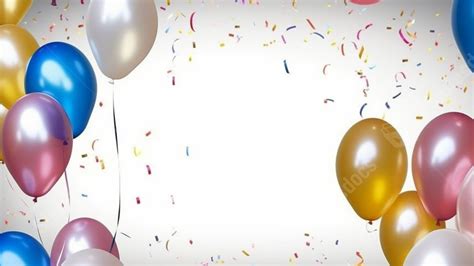 Birthday Celebration Balloons Illustration Powerpoint Background For