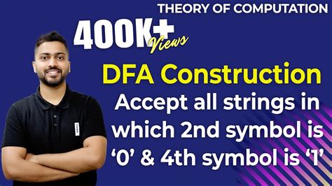 Lec 11 Dfa Of All Strings In Which 2nd Symbol Is 0 And 4th Symbol Is