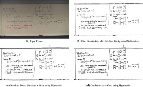 Comparison Between Different Binarization Strategies A Raw Frame To Download Scientific