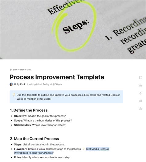 9 Process Improvement Templates To Enhance Efficiency Clickup
