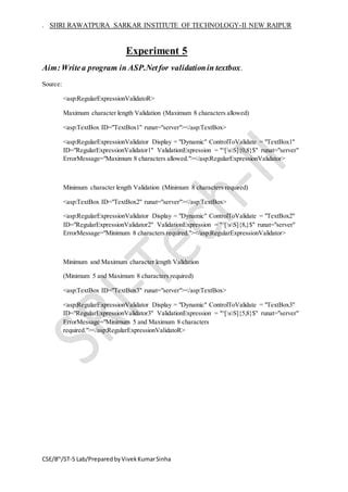 Lab Manual Asp Net