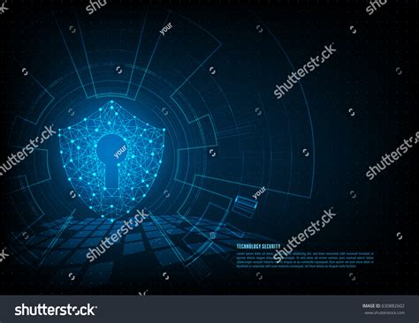 Cyber Security Concept Shield Keyhole Icon Stock Vector Royalty Free 630882602 Shutterstock