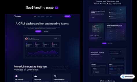 premium saas landing page figma