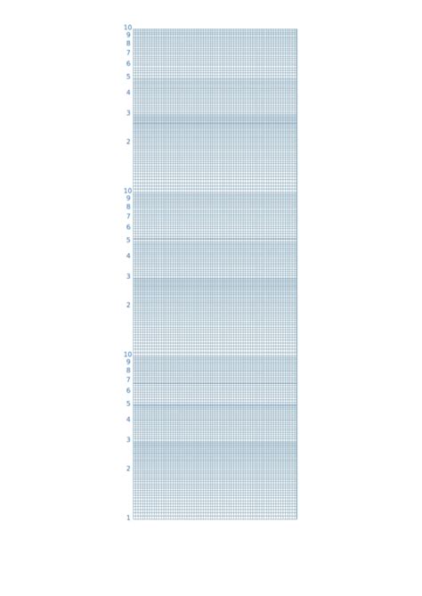 semilog paper template 10 divisions by 3 decades printable pdf download