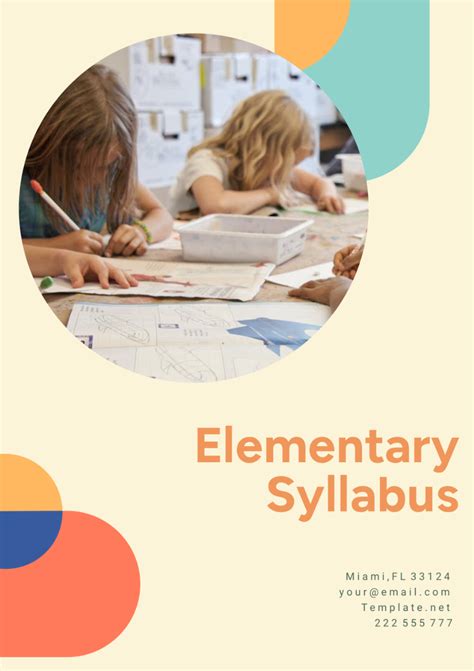 Elementary Syllabus Template Edit Online And Download Example