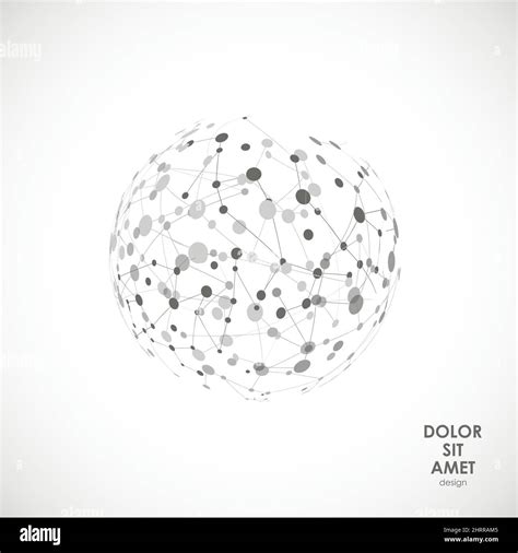 Abstract Vector Connect Circle With Molecular Structure Stock Vector Image And Art Alamy