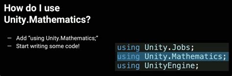 Unity新版数学库简介（七） 技术专栏 Unity官方开发者社区